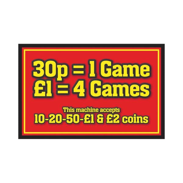 Price of Play Signs / Stickers – Maxx Grab