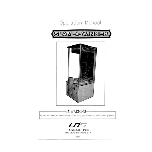 Slam A Winner Machine - UNIS Digital Manual PDF – Maxx Grab