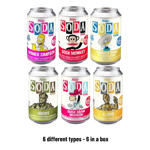 Vinyl Soda Collectables in Tins Mix 2 - 6 pieces – Maxx Grab