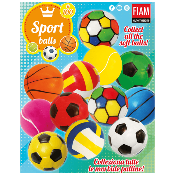 Sport Balls (x100) 100mm Vending Soft Ball – Maxx Grab